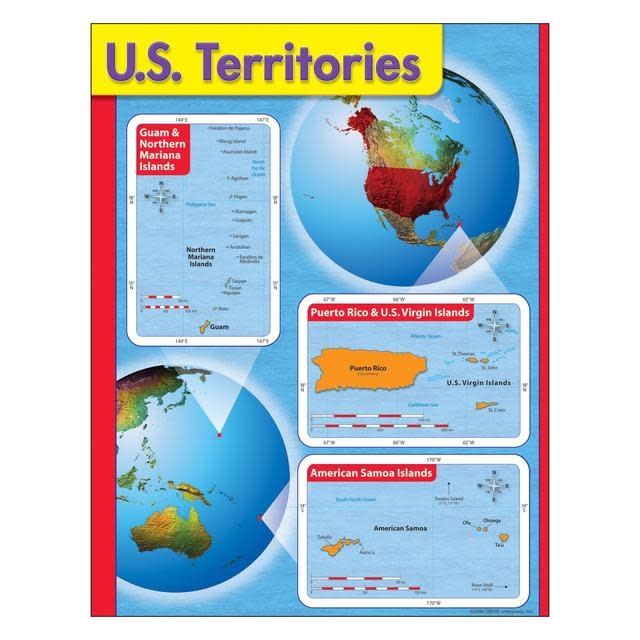 Trend Enterprises U.S. Territories Learning Chart 17x22 [T38257] (D ...