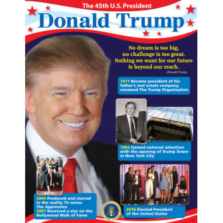 Trend Enterprises PRESIDENT DONALD TRUMP CHART Learning Chart 17x22 ...