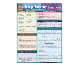 QuickStudy QuickStudy | Algebraic Equations Laminated Study Guide - School & Office Annex