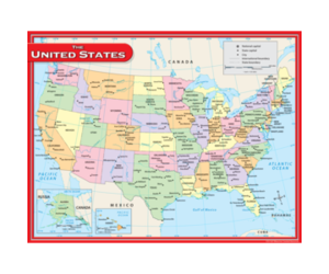 Teacher Created Resources US Map Chart - School & Office Annex