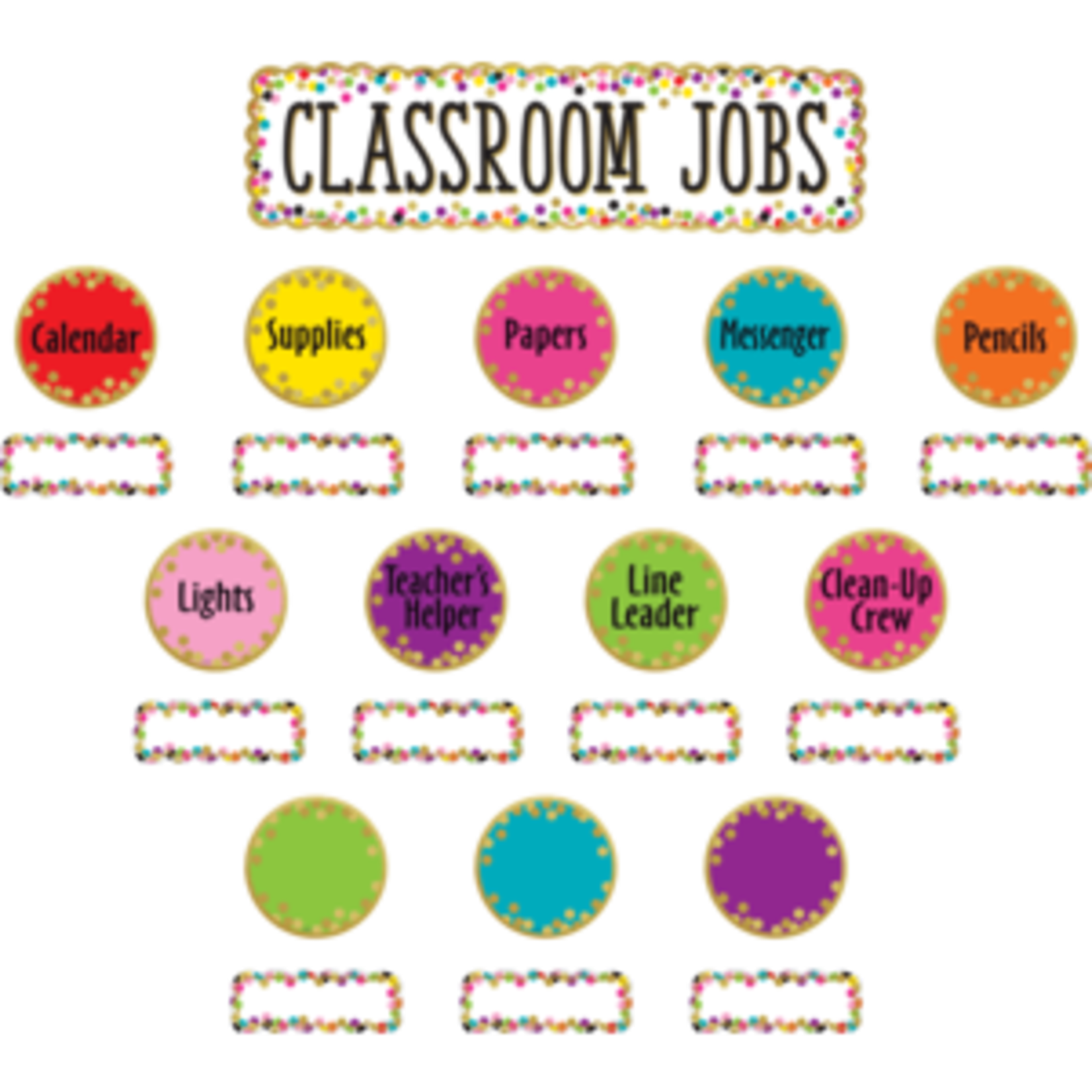Teacher Created Resources Confetti Classroom Jobs Mini Bulletin Board ...