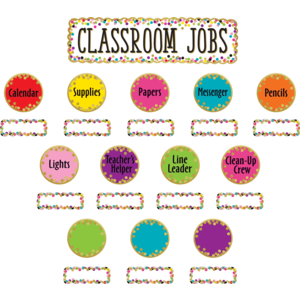 Teacher Created Resources Confetti Classroom Jobs Mini Bulletin Board ...