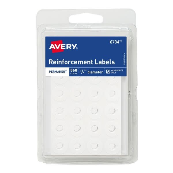 AVERY Avery Permanent Reinforcement Label Rings [AVE06734] - School ...
