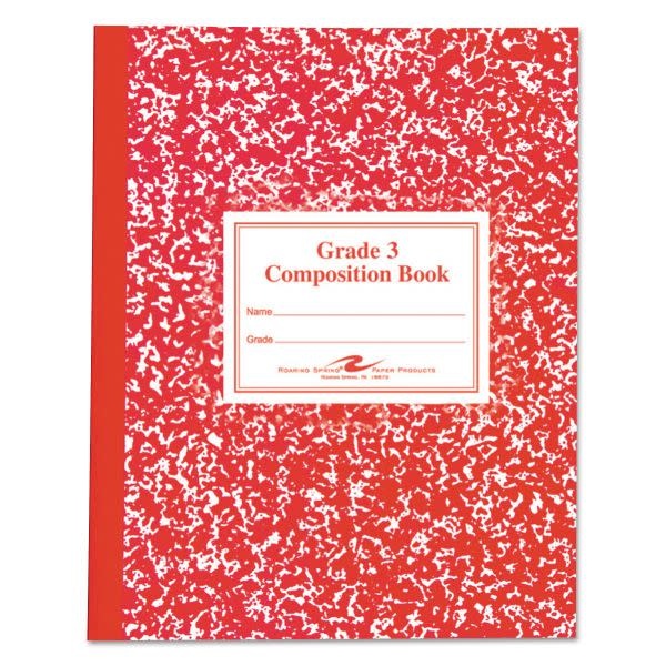 Roaring Spring 3rd Grade Ruled Composition Book, Manuscript Format, Red ...