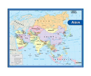 Teacher Created Resources Asia Map Chart - School & Office Annex