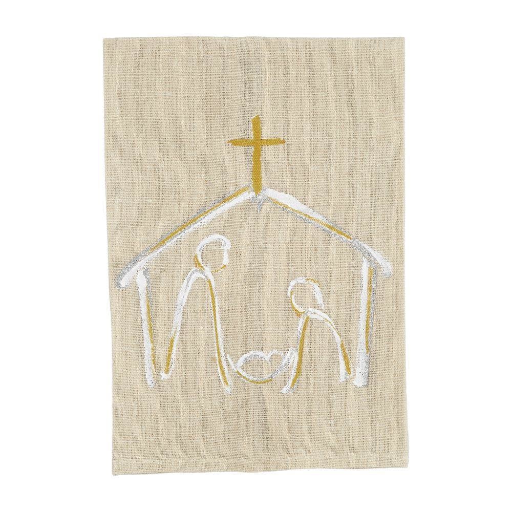 NATIVITY HAND-PAINTED TOWEL - Miche Designs and Gifts