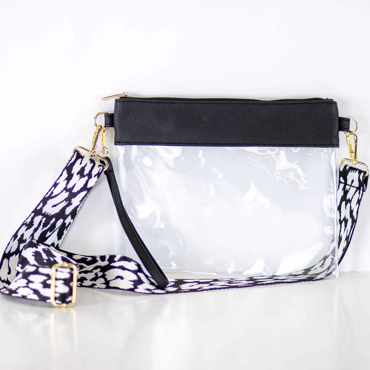 Michelle Clear Crossbody in Black - Miche Designs and Gifts