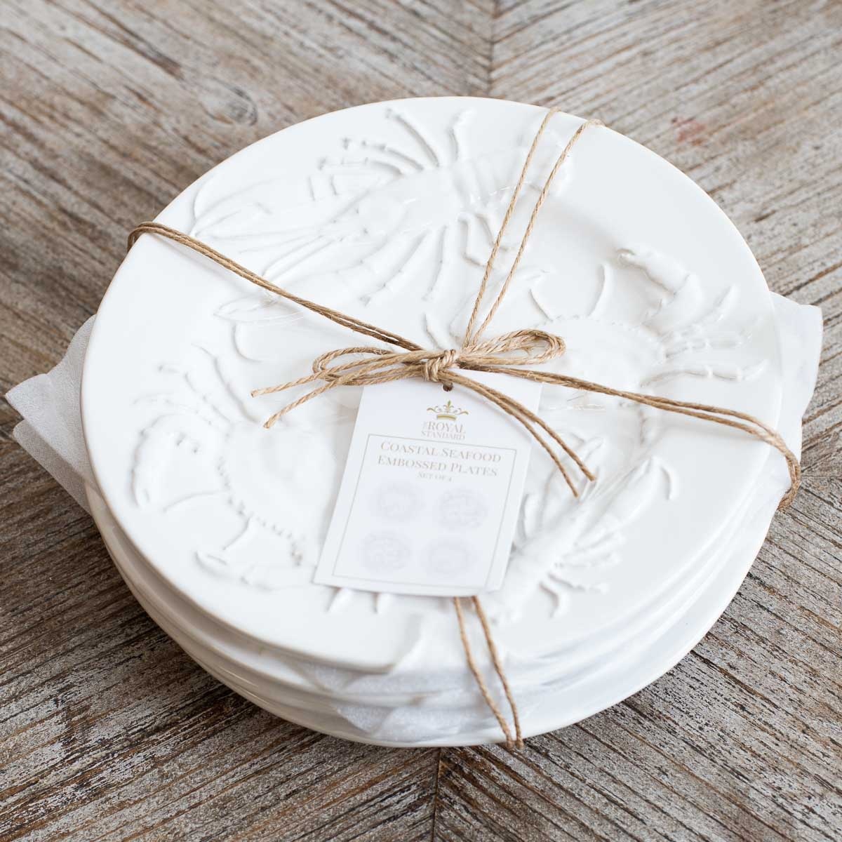 Coastal Seafood Embossed Plates - Miche Designs and Gifts