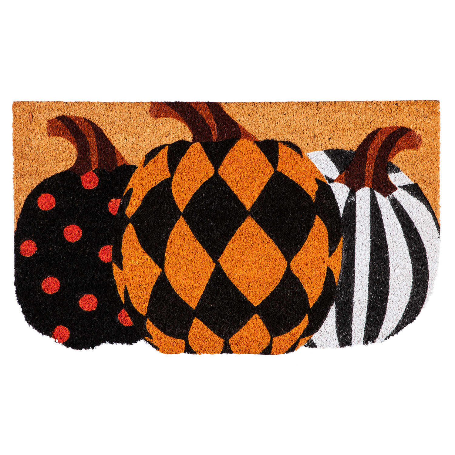 Pattern Pumpkins Shaped Coir Mat - Miche Designs and Gifts