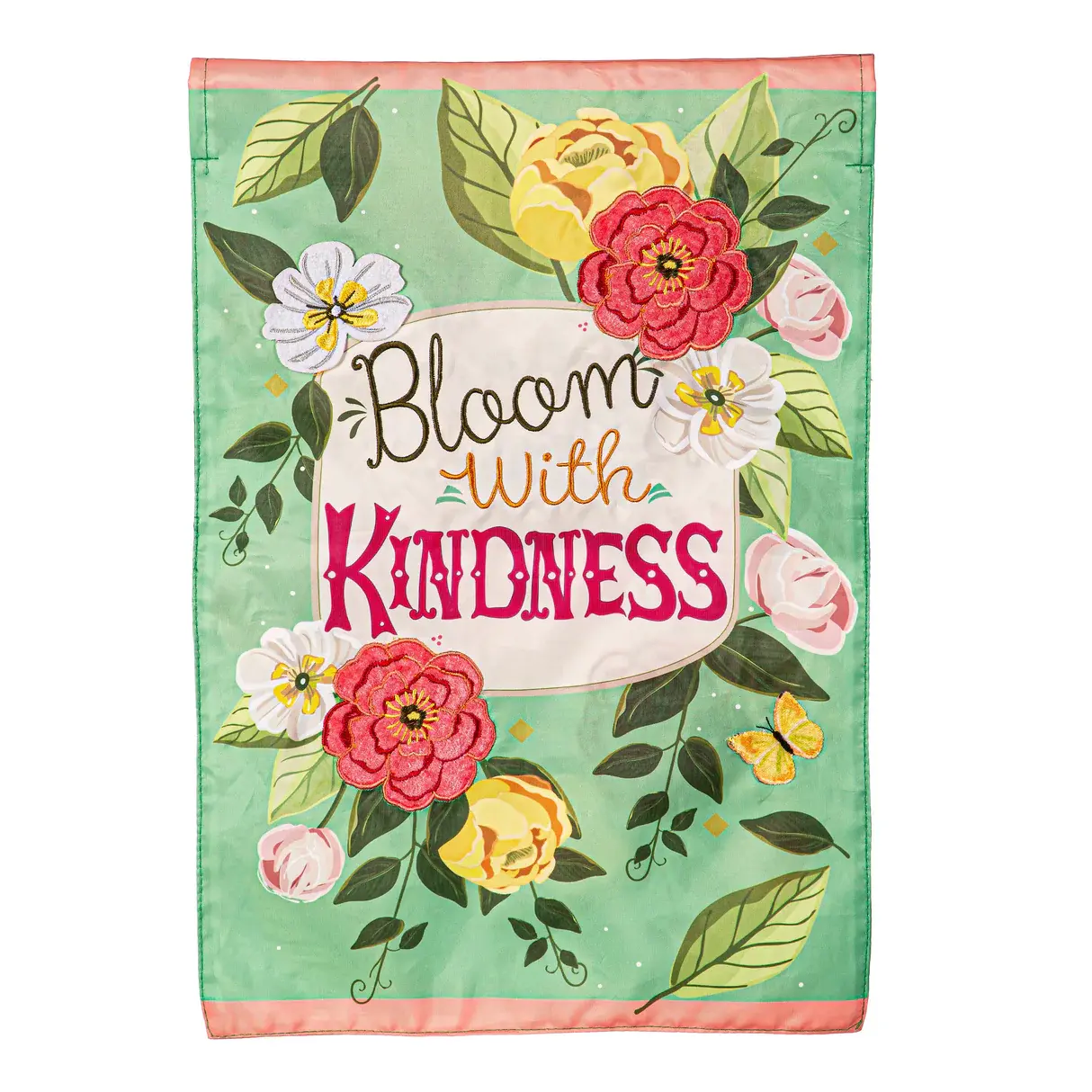 Bloom with Kindness Applique Garden Flag - Miche Designs and Gifts