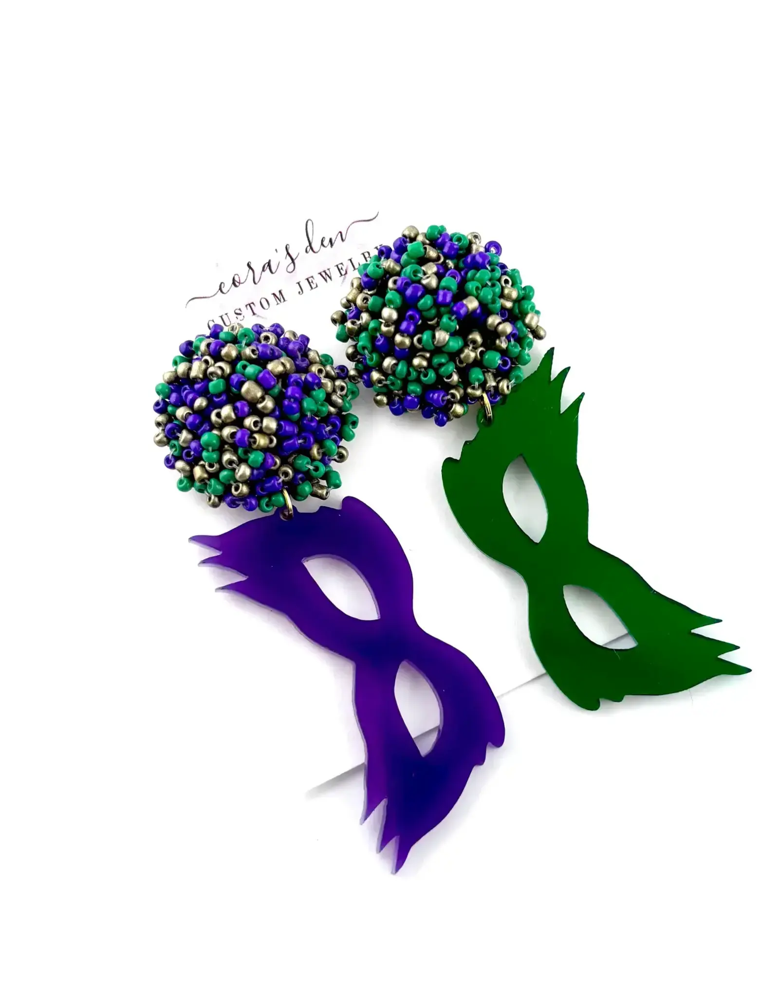 Mardi Gras Mask Earrings - Miche Designs and Gifts