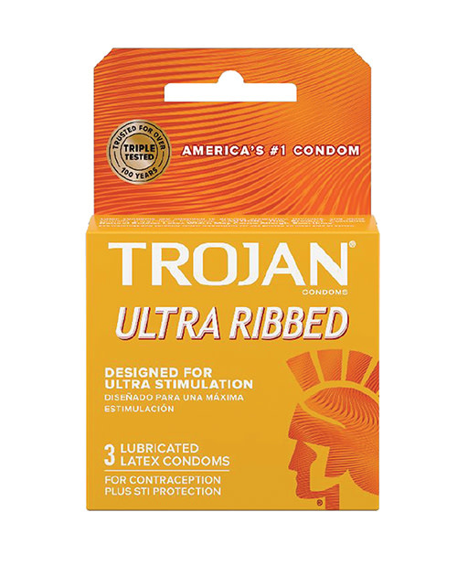 Trojan Ultra Ribbed 3 pack - GET BOOKED