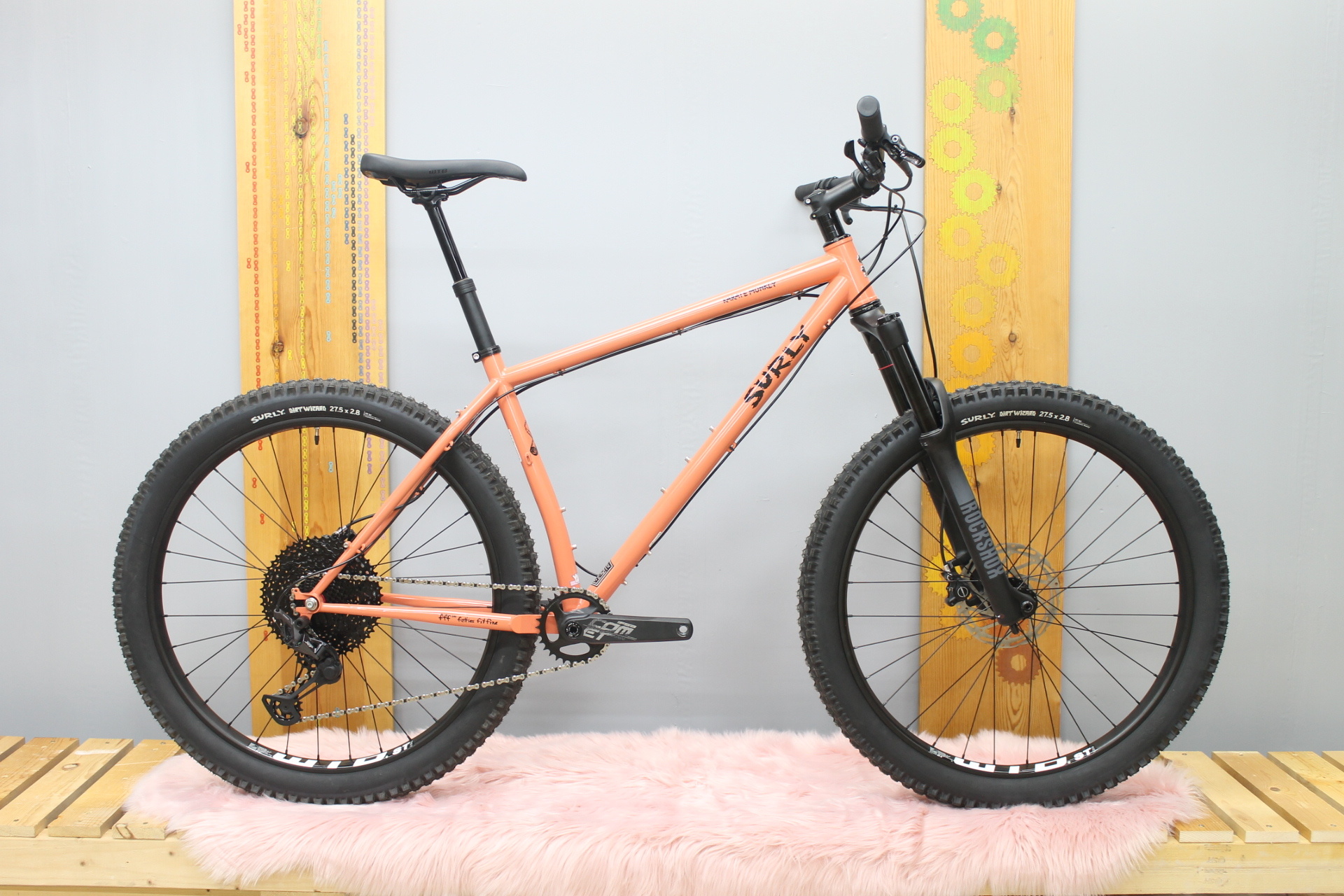 Surly Karate Monkey Sus Bike - 27.5", Steel, Peach Salmon Sundae ...