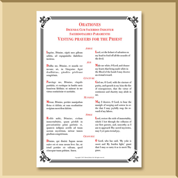 Sacristy Vesting Card - Biretta Books