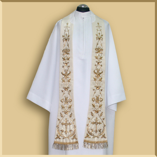 Hand Embroidered Stole - Biretta Books