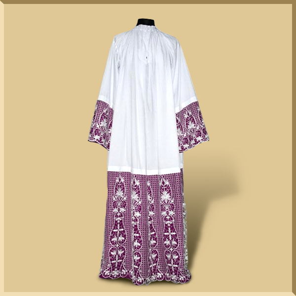 Lace Alb with Purple Inserts - Biretta Books