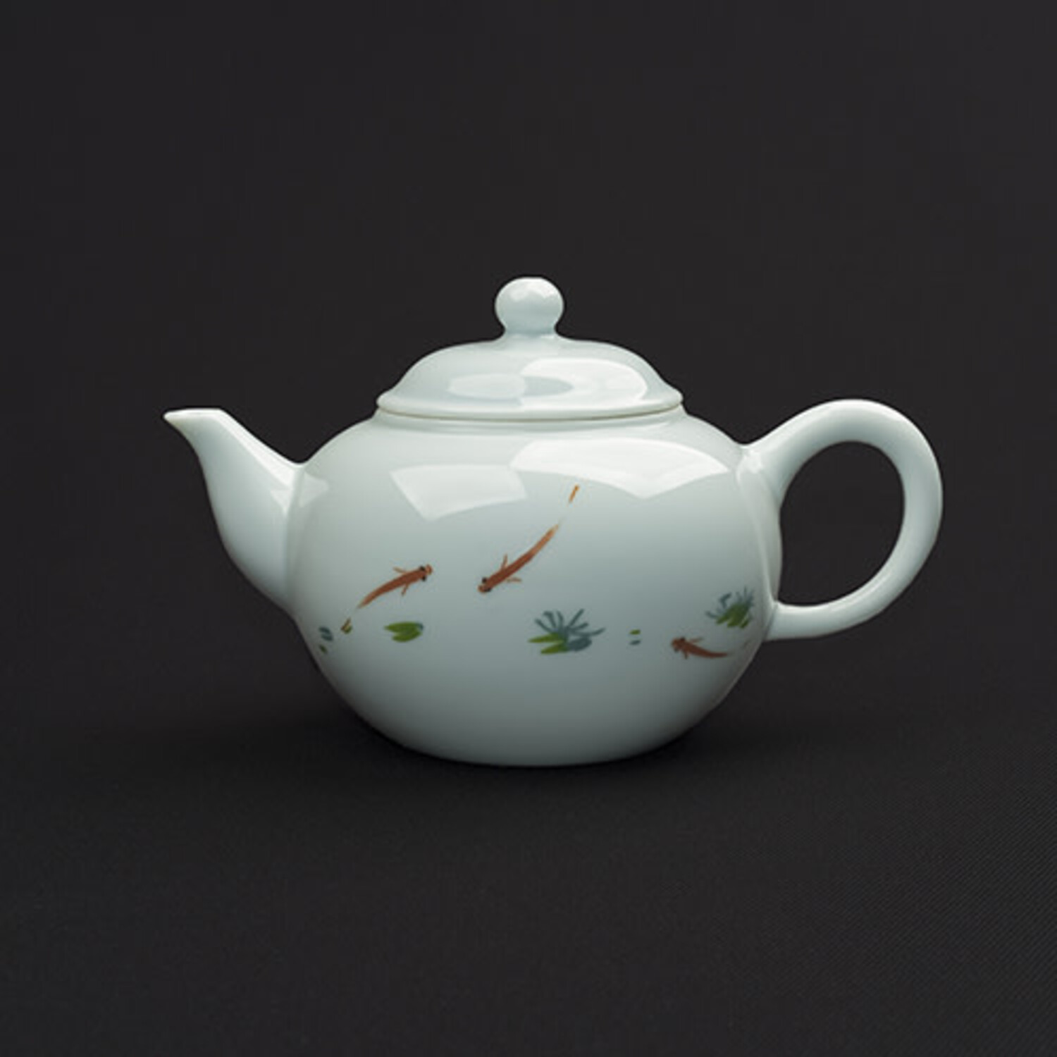 Floating Fish Porcelain Teapot Classic Style Celadon - Teance Fine Teas