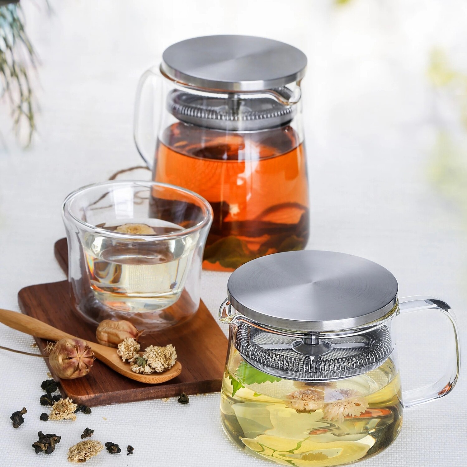 Tea Master Flat Top - Glass Easy Teapot - Teance Fine Teas