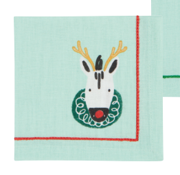 Rudolph Imposter Printed Cocktail Napkins Set/4 - Duluth Kitchen Co