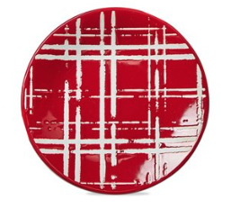 Tag Appetizer Plate - Red Plaid - Duluth Kitchen Co