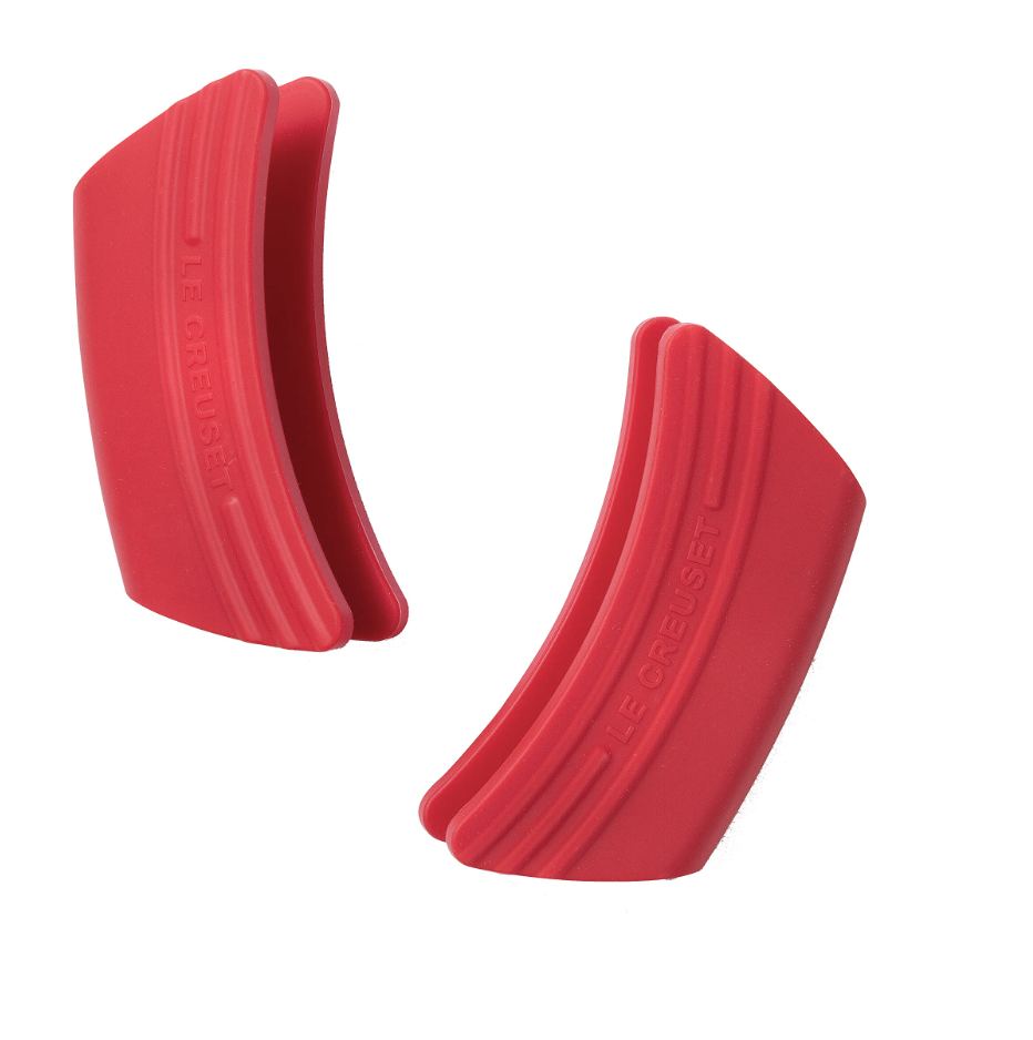 Le Creuset Silicone Pot Grips Set - Cerise - 5" x 2 1/2" each | Le ...