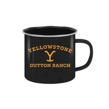 Silver Buffalo Yellowstone Dutton Ranch Boxed 21oz Enamel Camper Mug ...