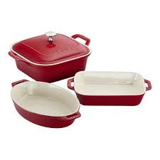 Staub PROMO Staub 4-pc Mixed Baking Dish Set - Cherry - Duluth Kitchen Co