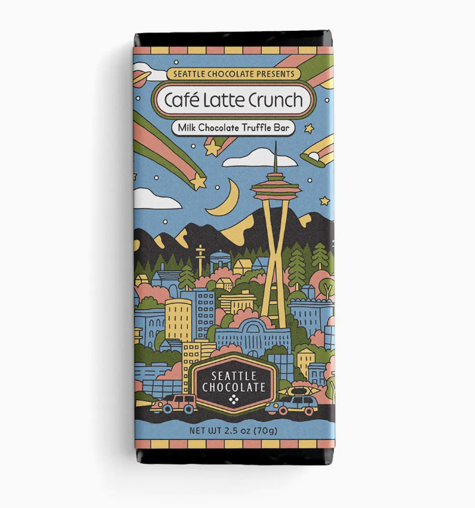Seattle Chocolate Café Latte Crunch Truffle Bar - Duluth Kitchen Co