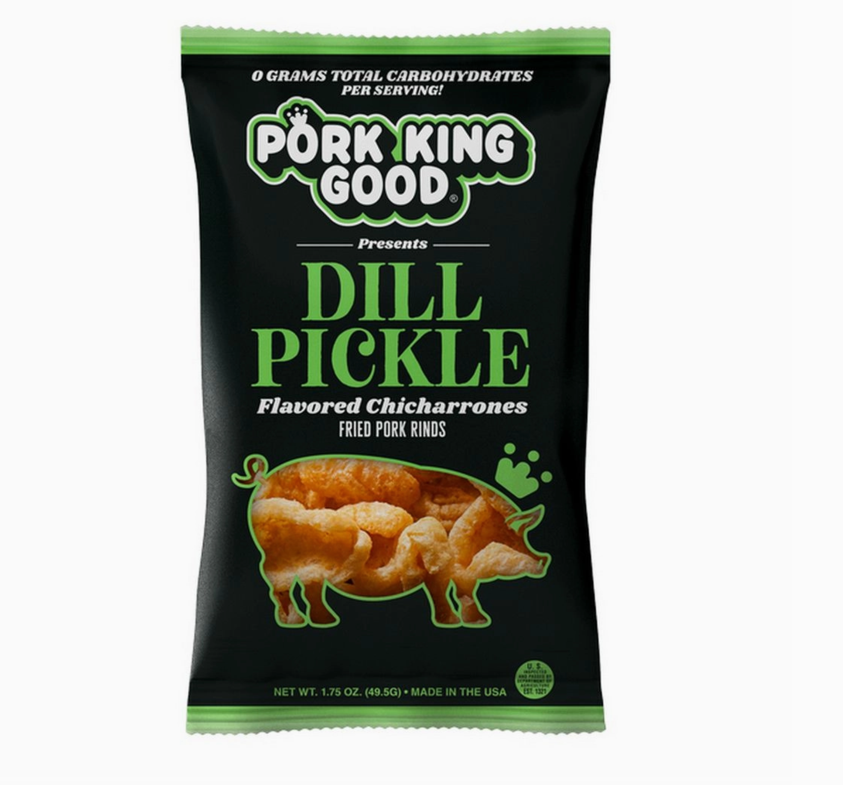 Pork King Good Pork King Good Dill Pickle Pork Rinds 1.75oz Bag ...