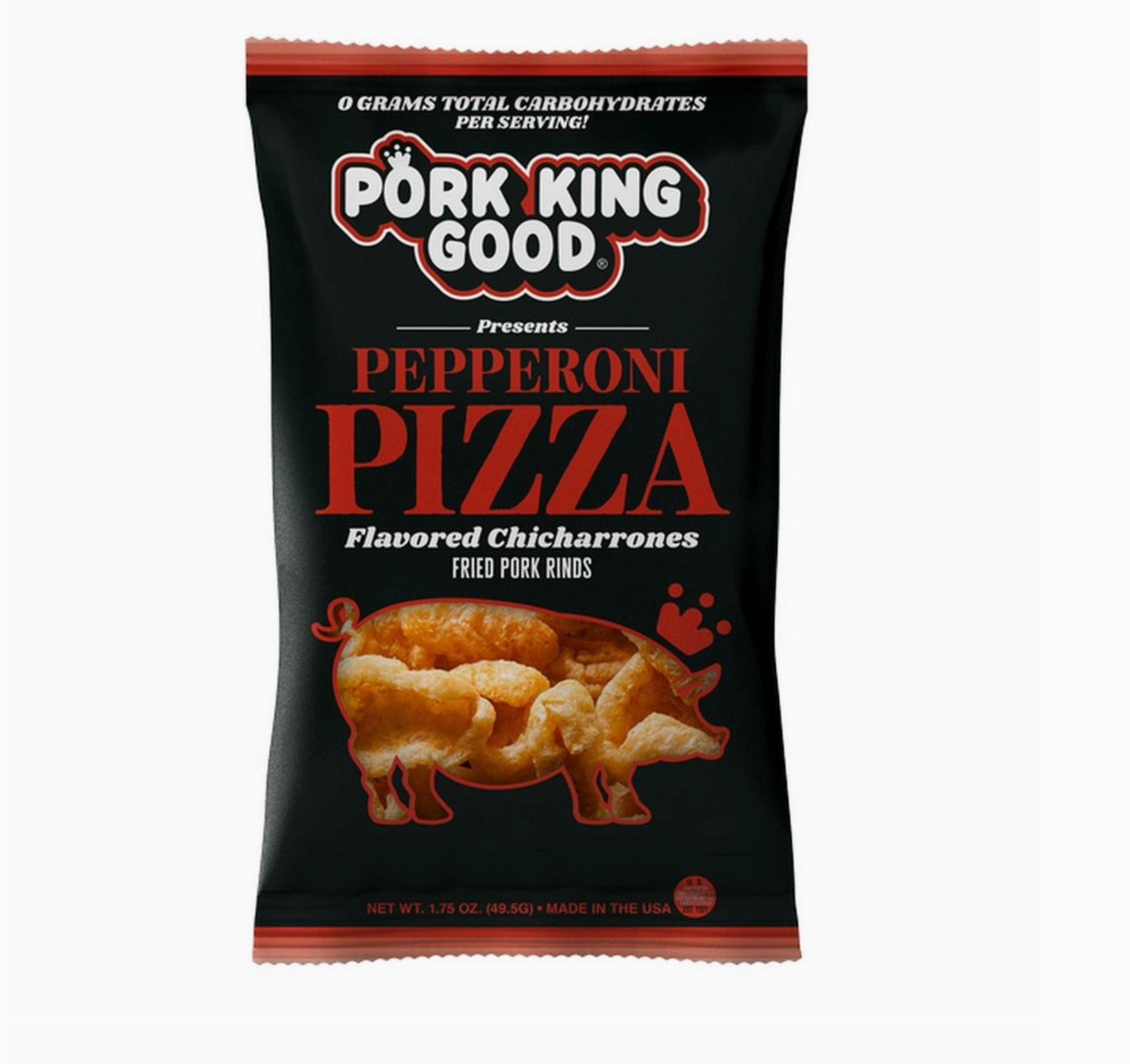 Pork King Good Pork King Good Pepperoni Pizza Pork Rinds 1.75oz Bag ...