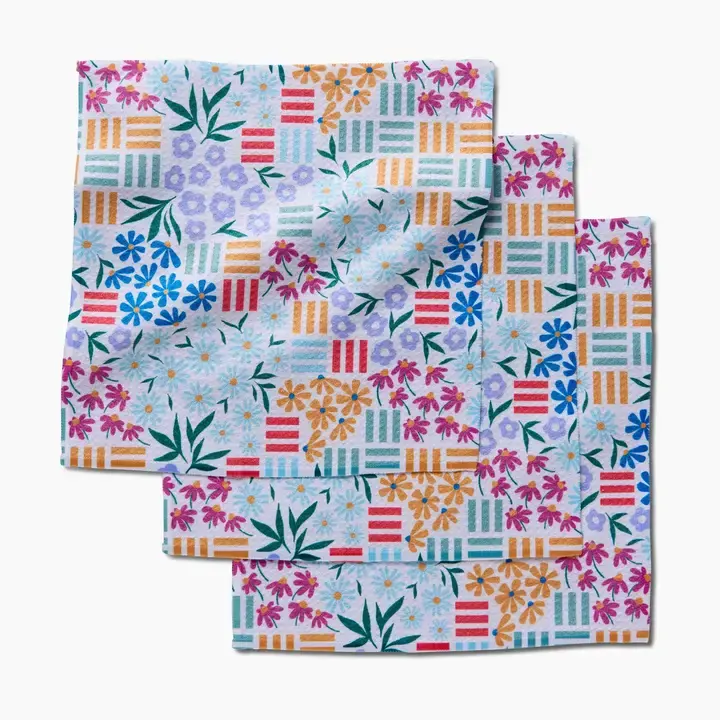 Geometry Floral Garden Dishcloth Set | Geometry - Duluth Kitchen Co