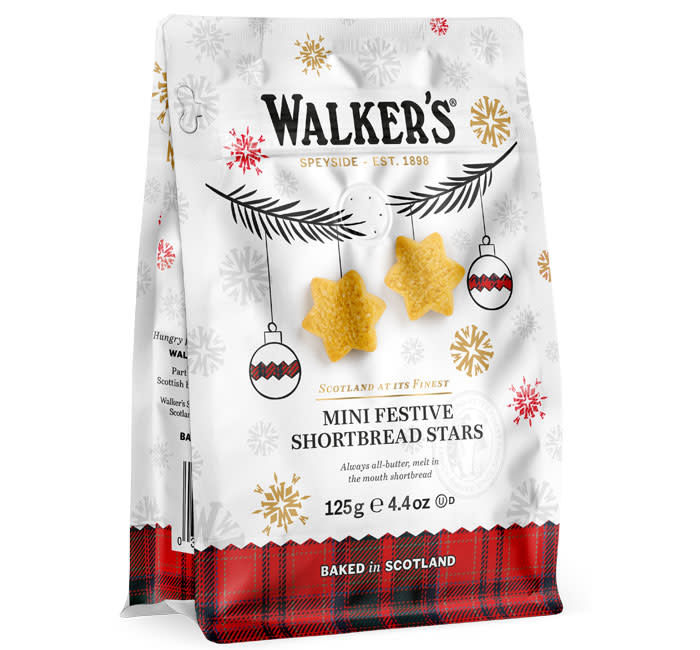 WALKERS MINI SHORTBREAD FESTIVE STARS BAG - Duluth Kitchen Co