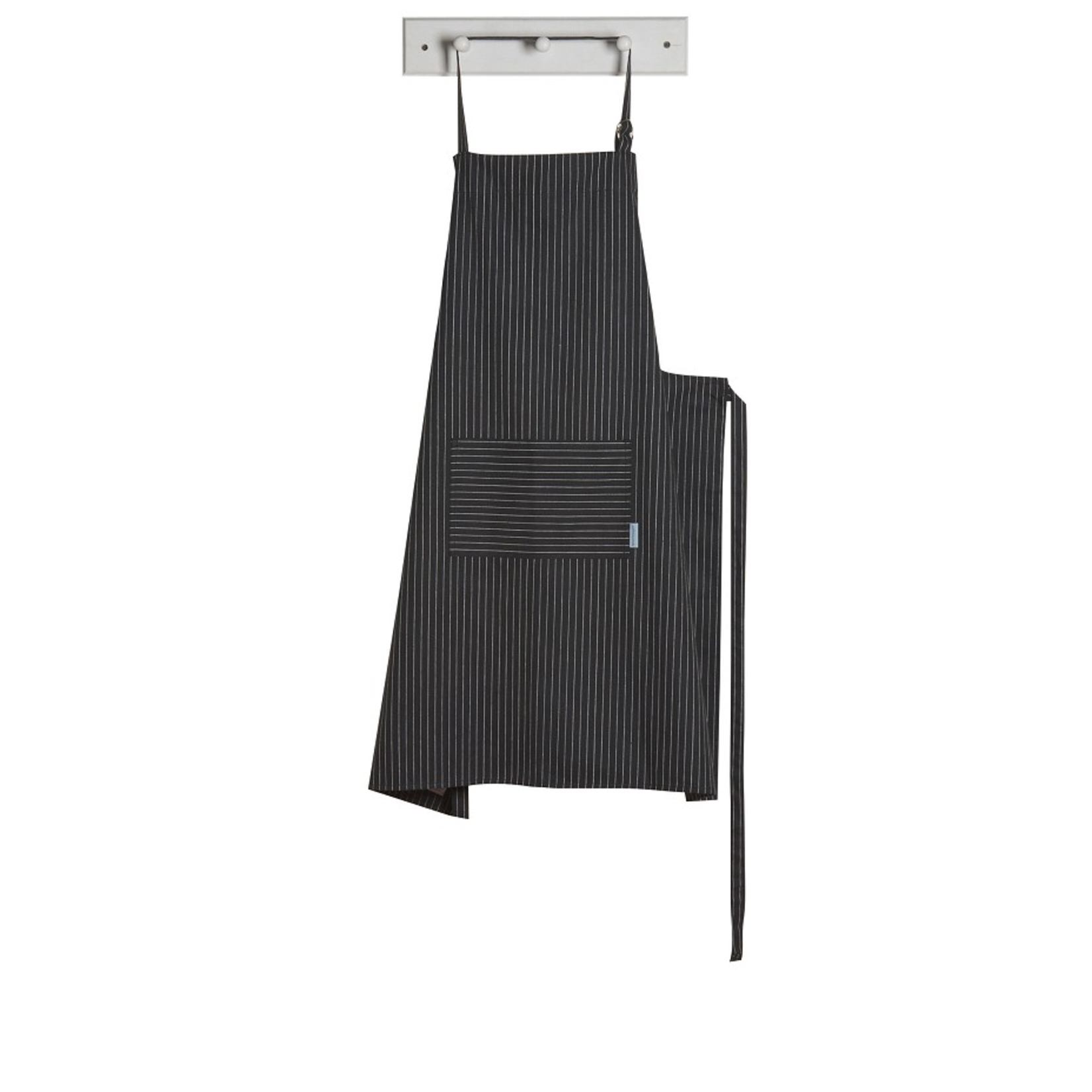 Danica Brands Apron - Mighty Pinstripe Black - Duluth Kitchen Co