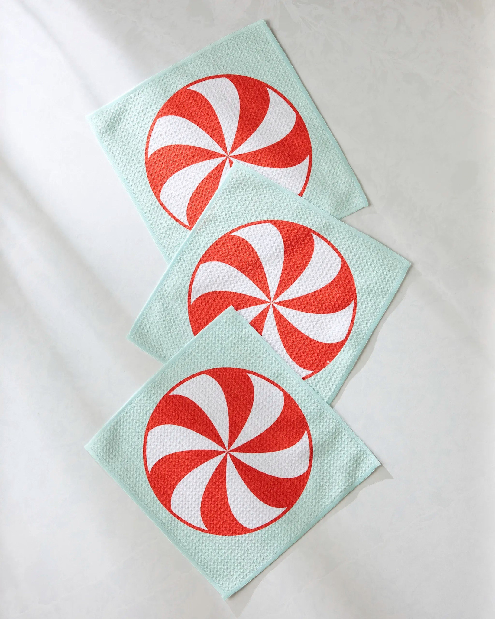 Geometry Peppermint Swirl Dishcloth Set | Geometry - Duluth Kitchen Co