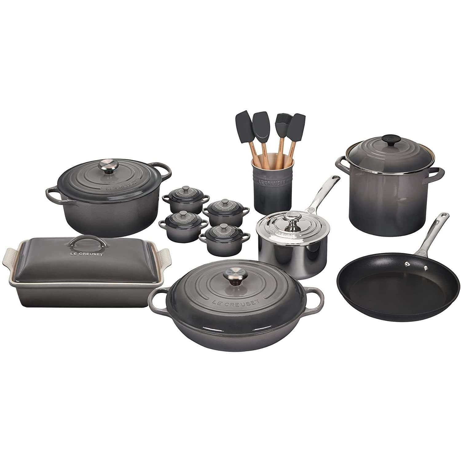 Le Creuset 20 Piece Mixed Material Set - Oyster - Duluth Kitchen Co