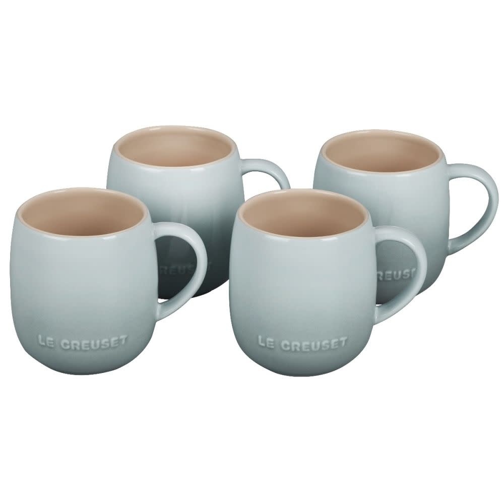 Le Creuset Set of 4 Heritage Mugs - Sea Salt - e-commerce only, 13 oz ...