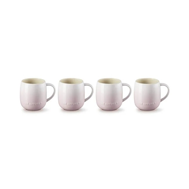 Le Creuset Set of 4 Heritage Mugs- Shell Pink - e-commerce only, 13 oz ...