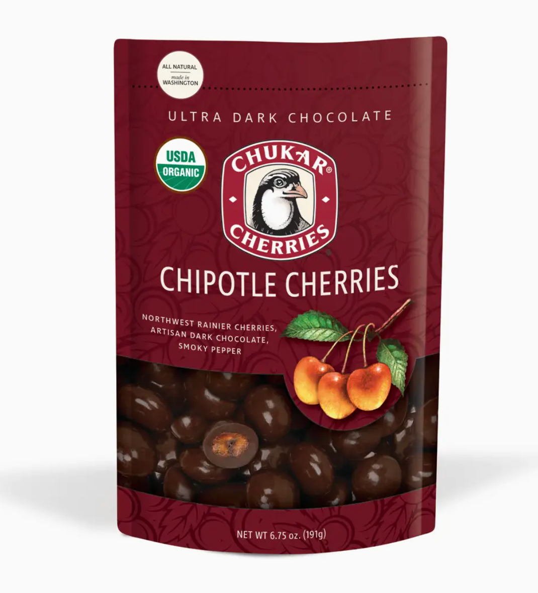 Chukar Cherry Company 6.75 oz Organic Chipotle Cherries Ultra Dark ...