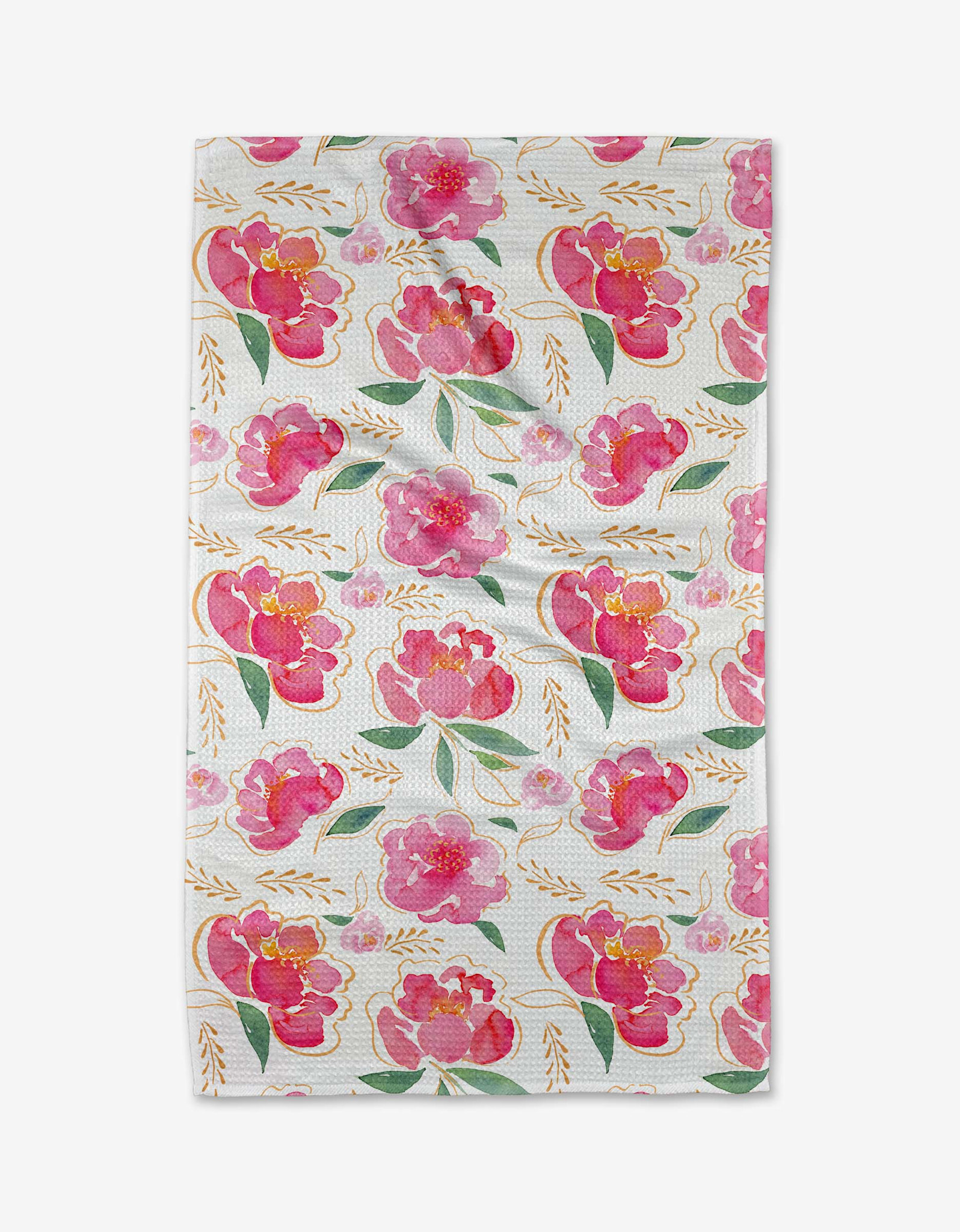 Geometry Pink Peony Tea Towel | Geometry - Duluth Kitchen Co