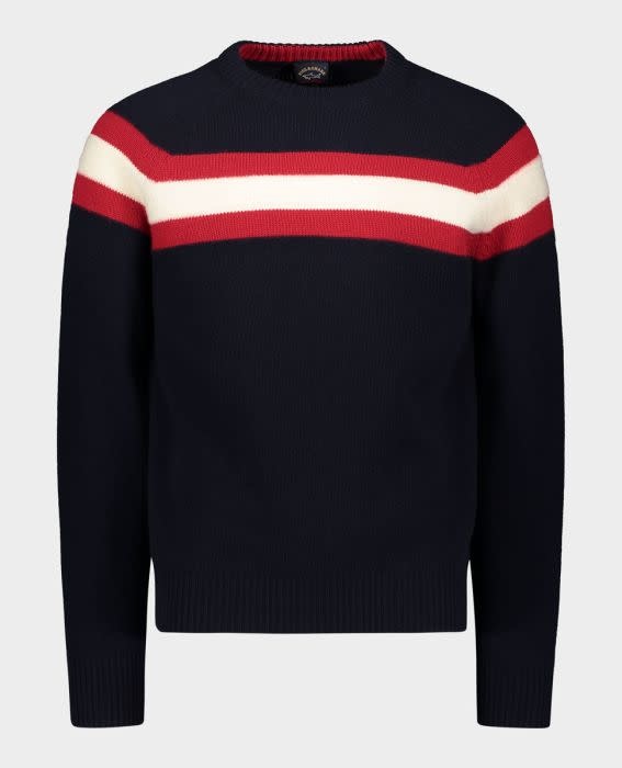 Navy with Red Crew Neck - Benjamin's Menswear