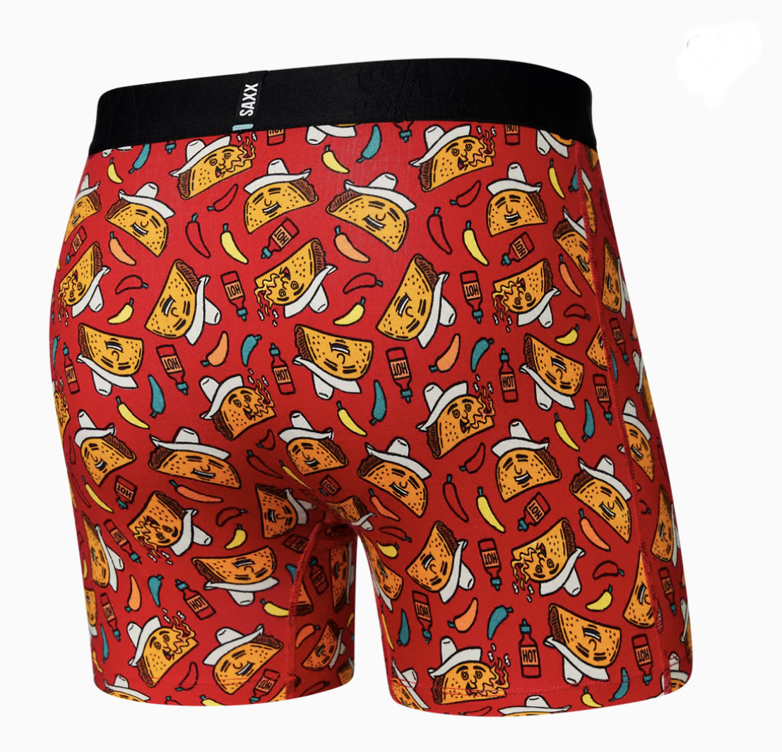 Slim Fit DropTemp Red Tacqueria Boxer Brief - Benjamin's Menswear