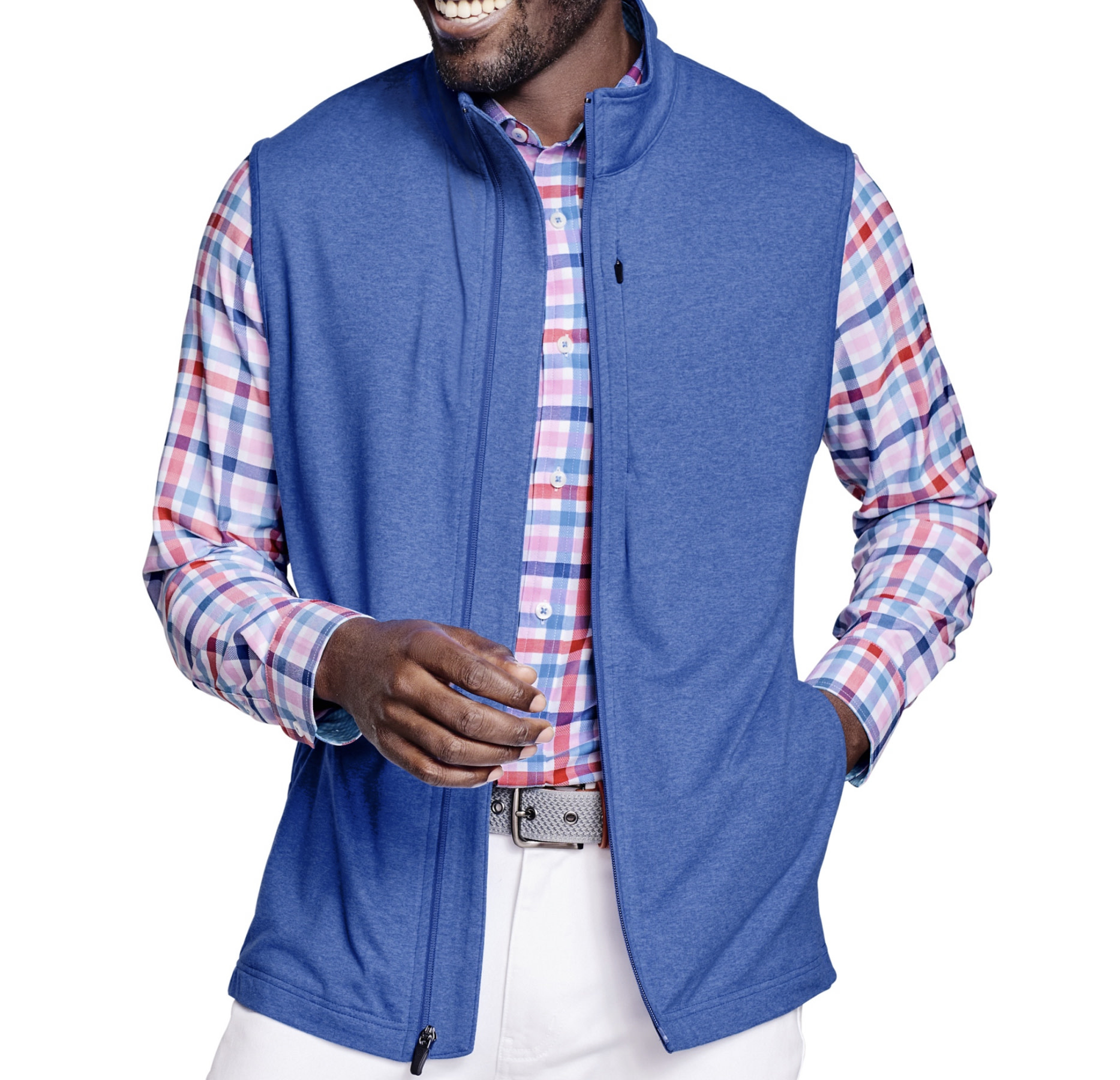 Classic Fit Blue Vest - Benjamin's Menswear