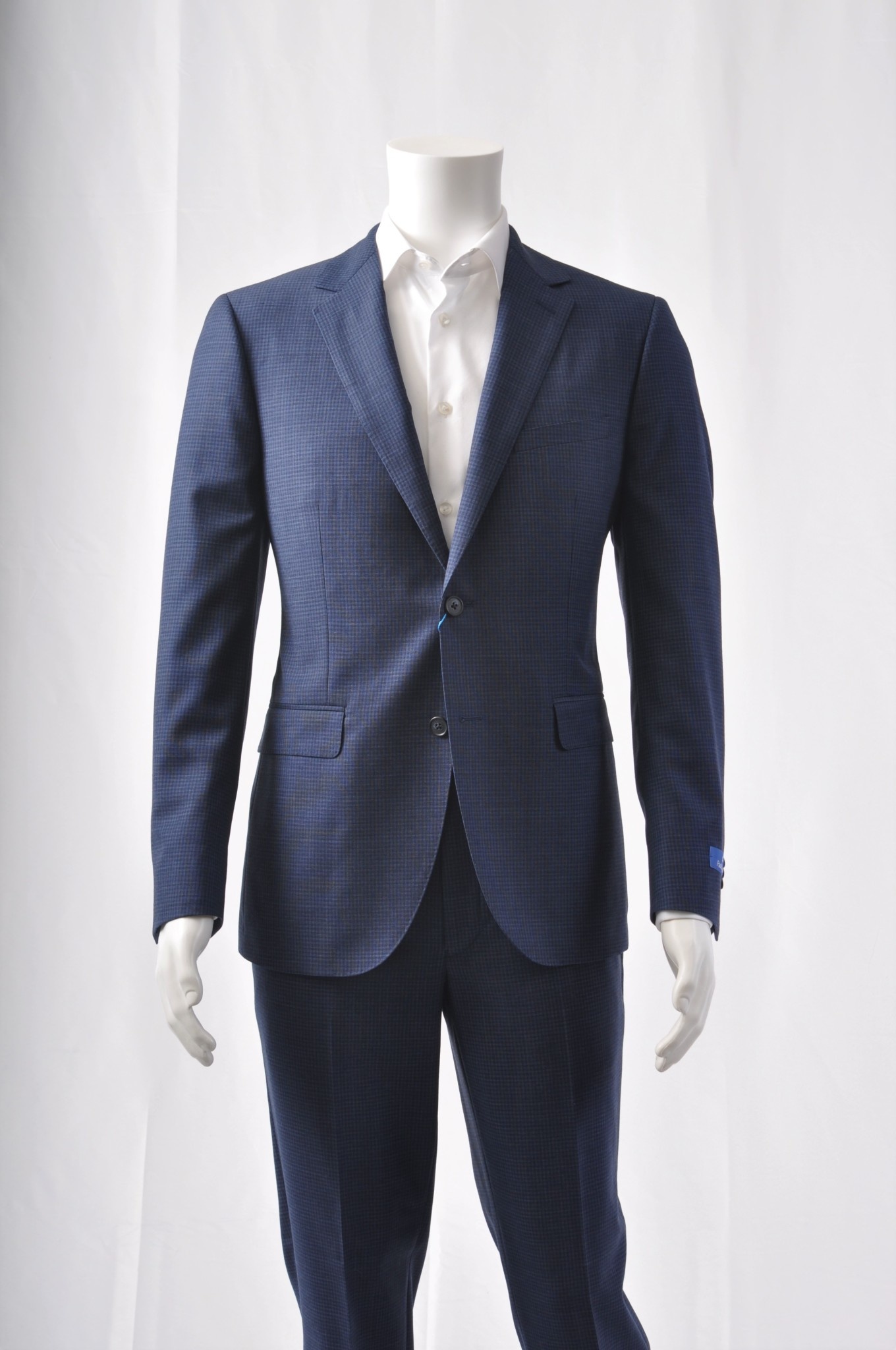 Modern Fit Blue Check Suit - Benjamin's Menswear