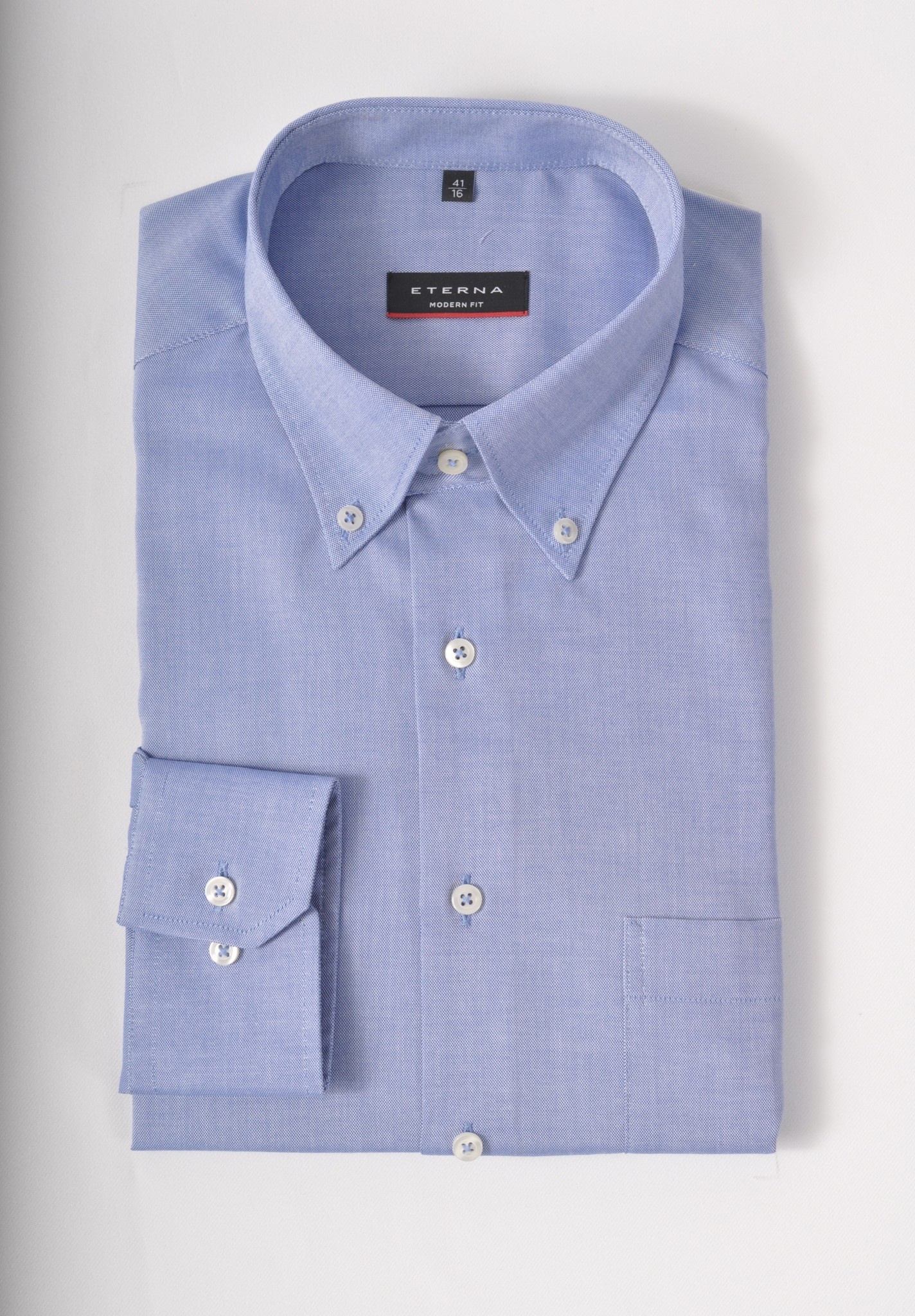 Modern Fit Mid Blue Shirt - Benjamin's Menswear