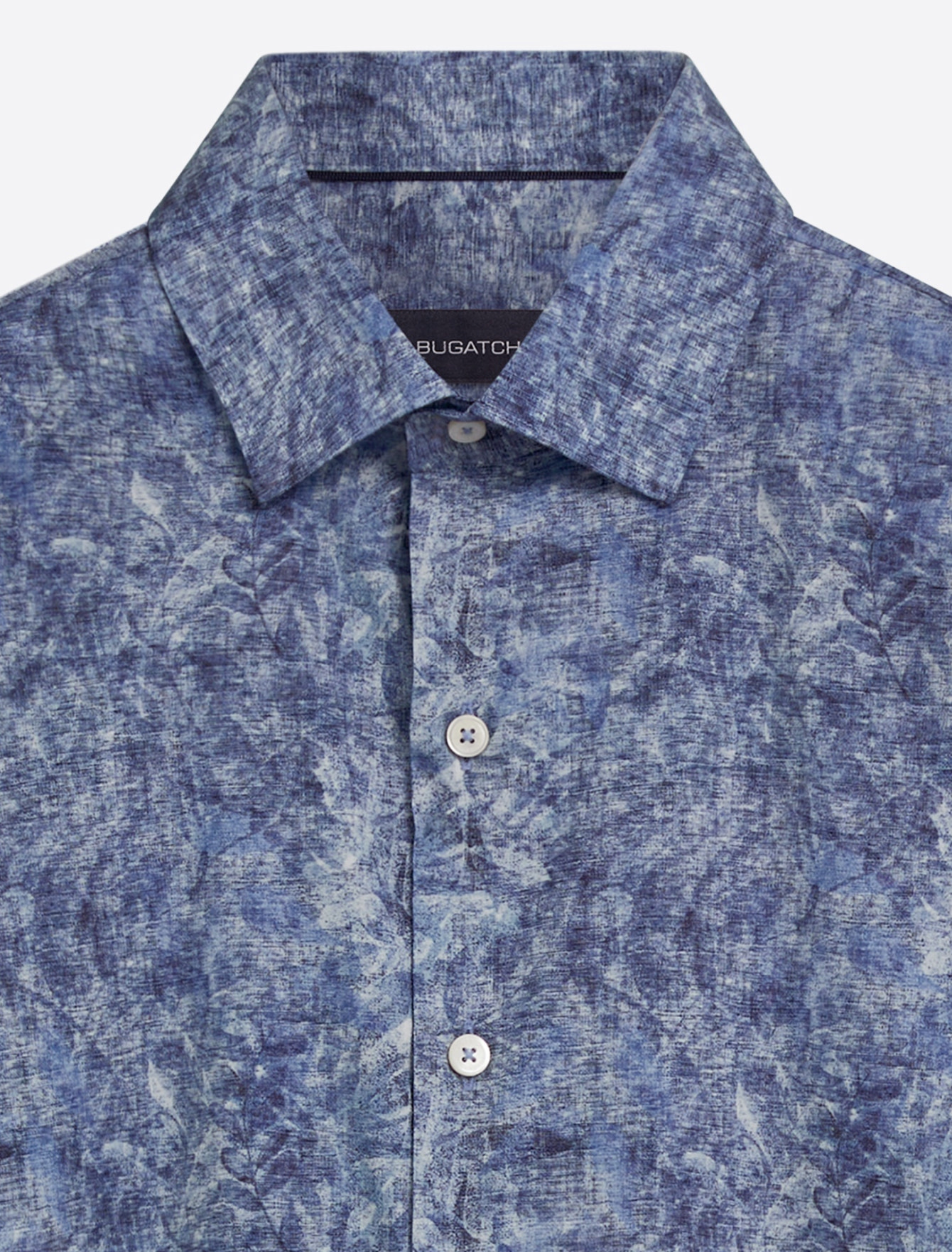 Classic Fit Blue Floral Shirt - Benjamin's Menswear