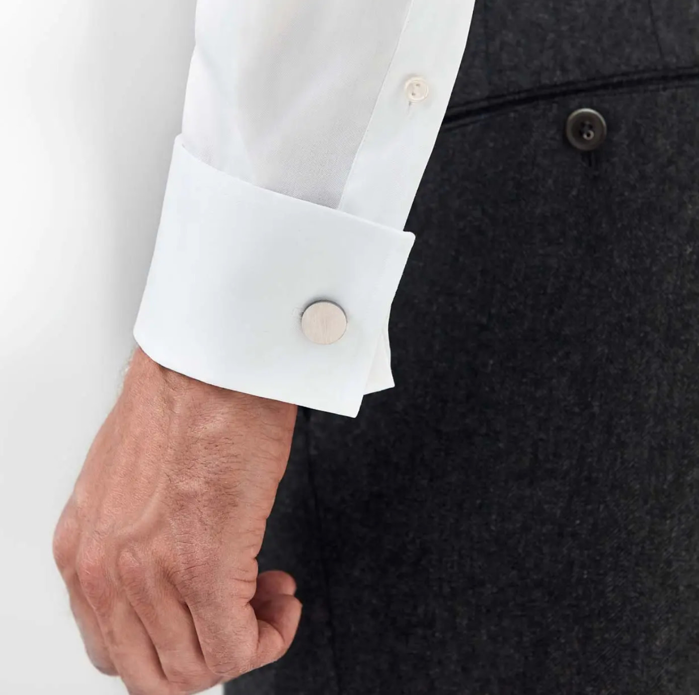 Modern Fit White French Cuff Shirt - Benjamin's Menswear