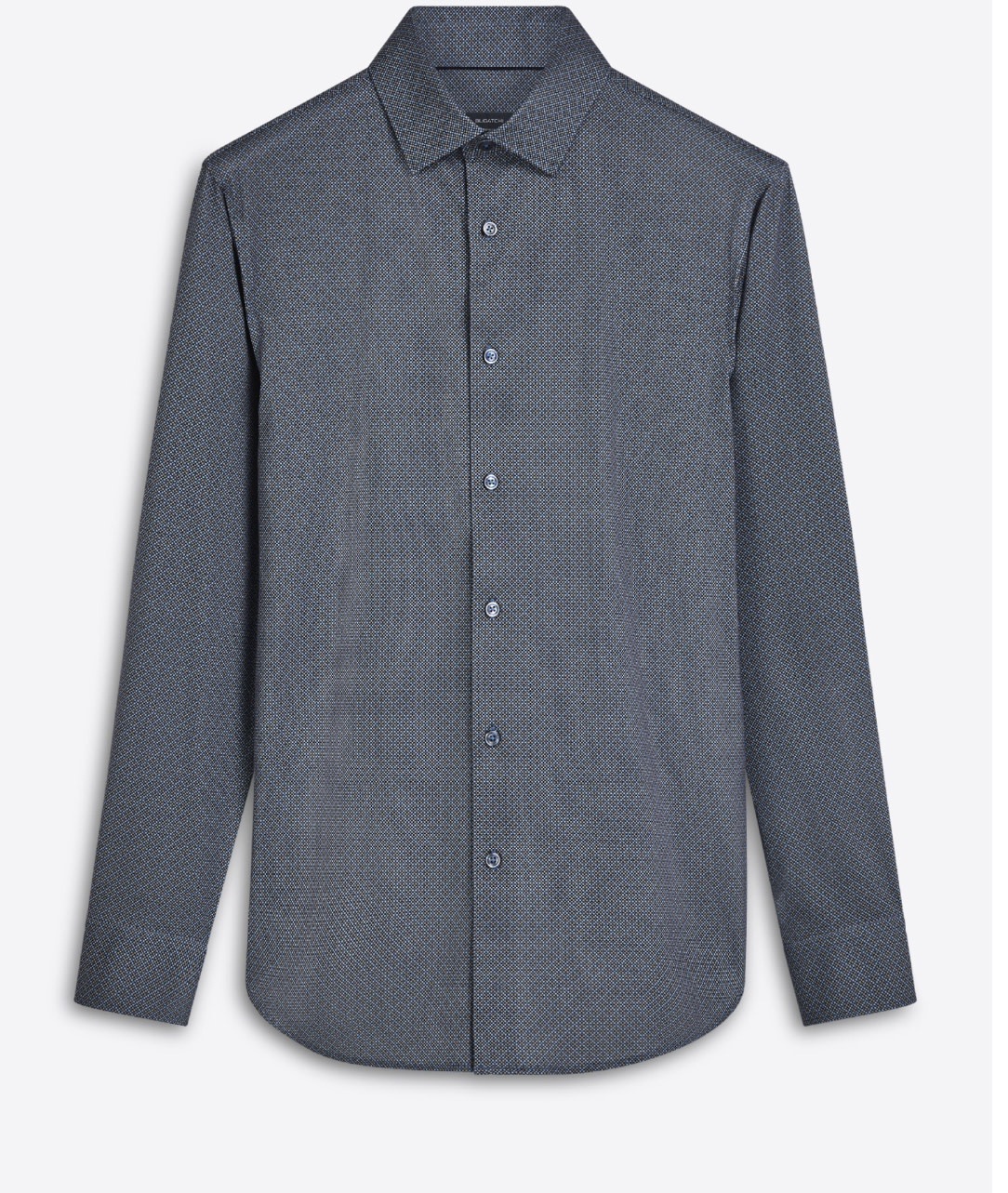 Modern Fit Dusty Blue Pattern Shirt - Benjamin's Menswear