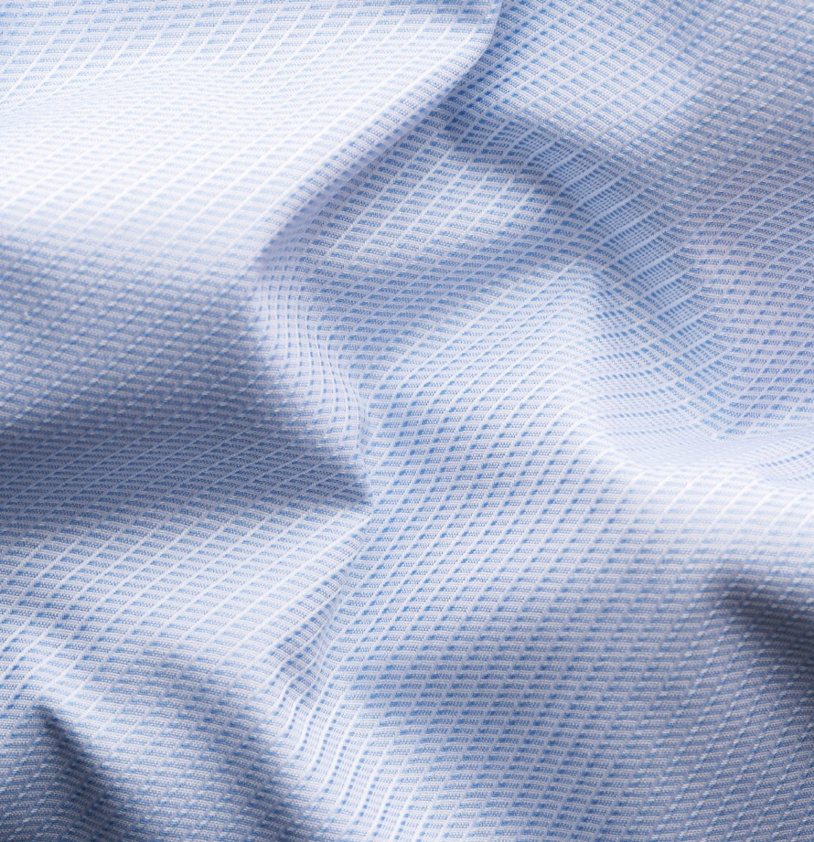 Modern Fit Light Blue Textured Shirt - Benjamin's Menswear