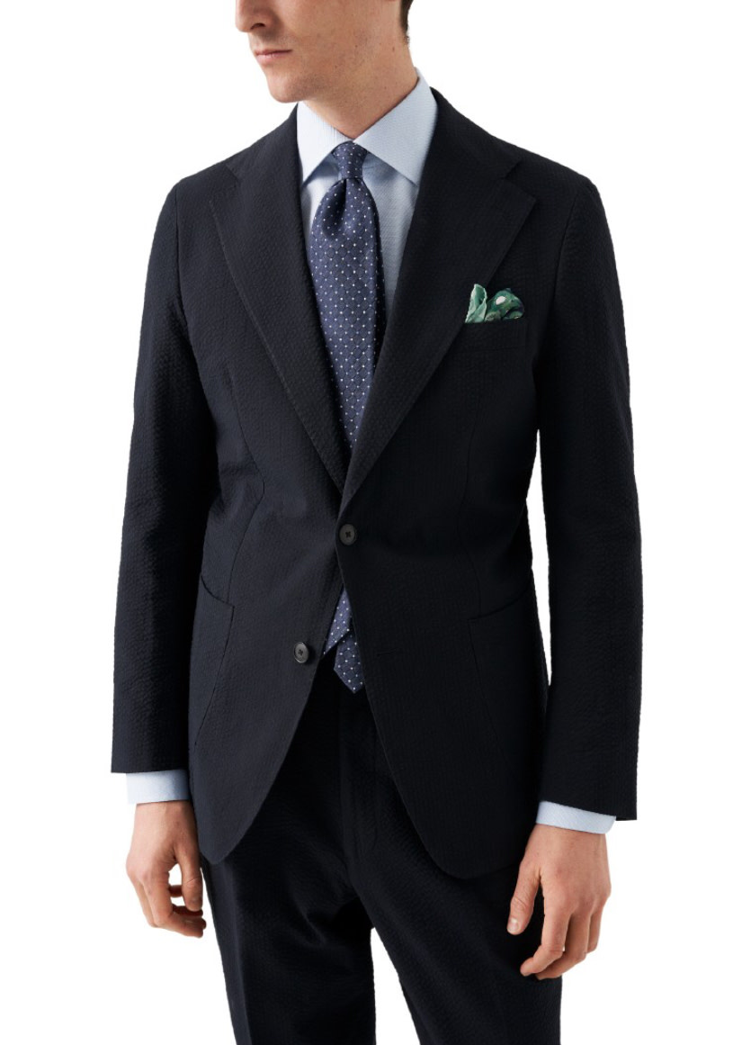 Modern Fit Light Blue Textured Shirt - Benjamin's Menswear