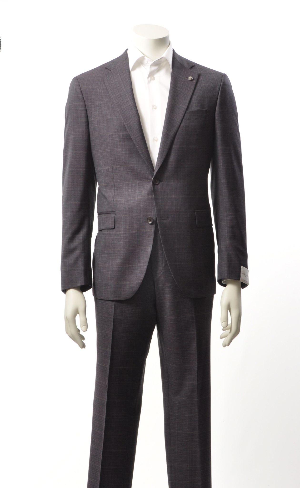 Modern Fit Mauve Navy Suit - Benjamin's Menswear